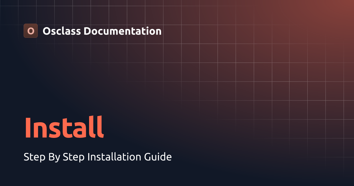 Install | Osclass Documentation